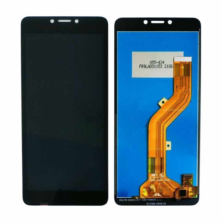 Display For Itel A44 Air - Black (display glass combo folder) - Mobile ...